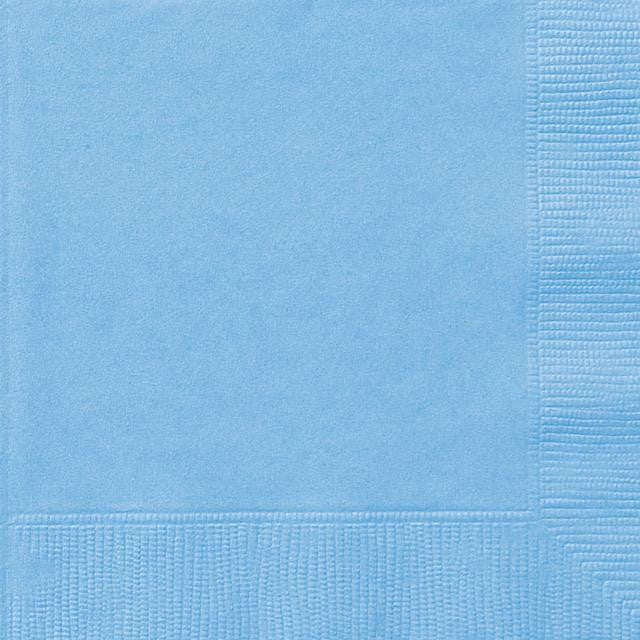 Powder Blue Paper Napkins | 20 Pack – Talking Balloons