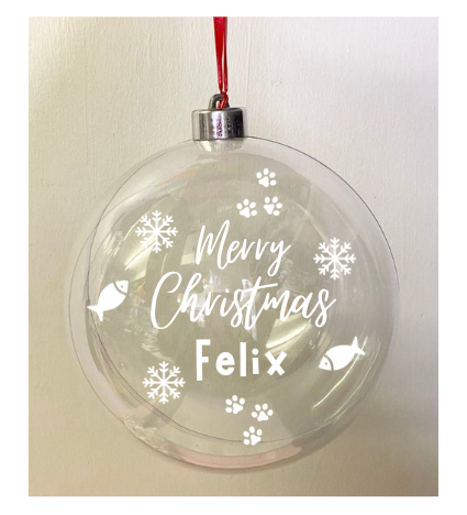 Large Personalised Pet Fillable Bauble | Collection Only – Talking Balloons