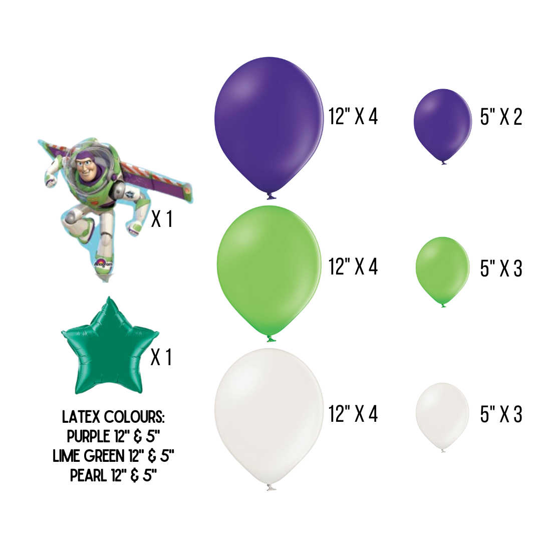 DIY Toy Story Buzz Lightyear Theme Balloon Number Stack – Talking Balloons