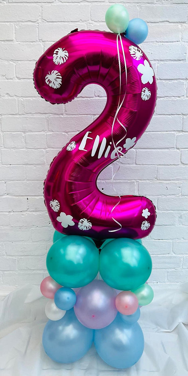 Mermaid themed number stack – Talking Balloons