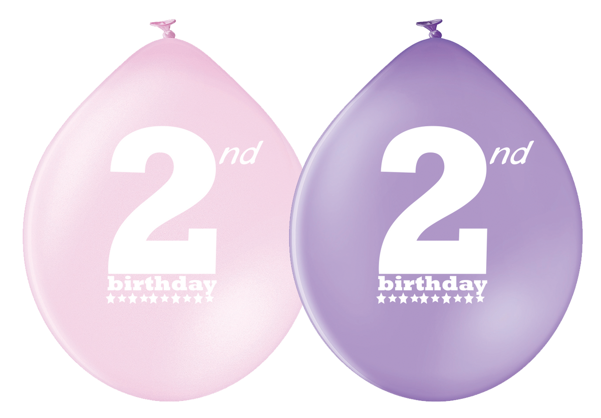 Latex Preprinted 2nd Balloons | 10"| 10 Pack – Talking Balloons