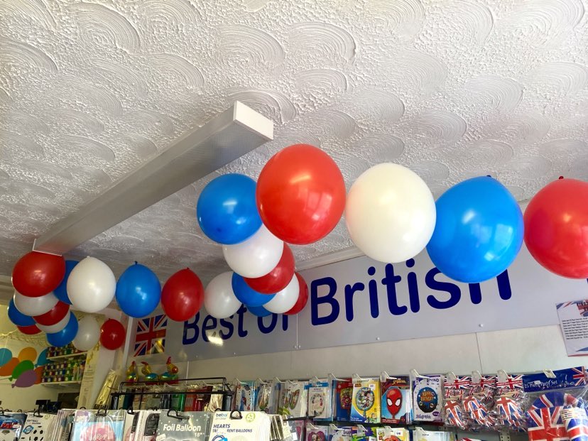 Red, White and Blue Line Balloons – Talking Balloons